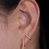 CZ Rounded Rectangle Hoops – Reiko Designs Jewellery