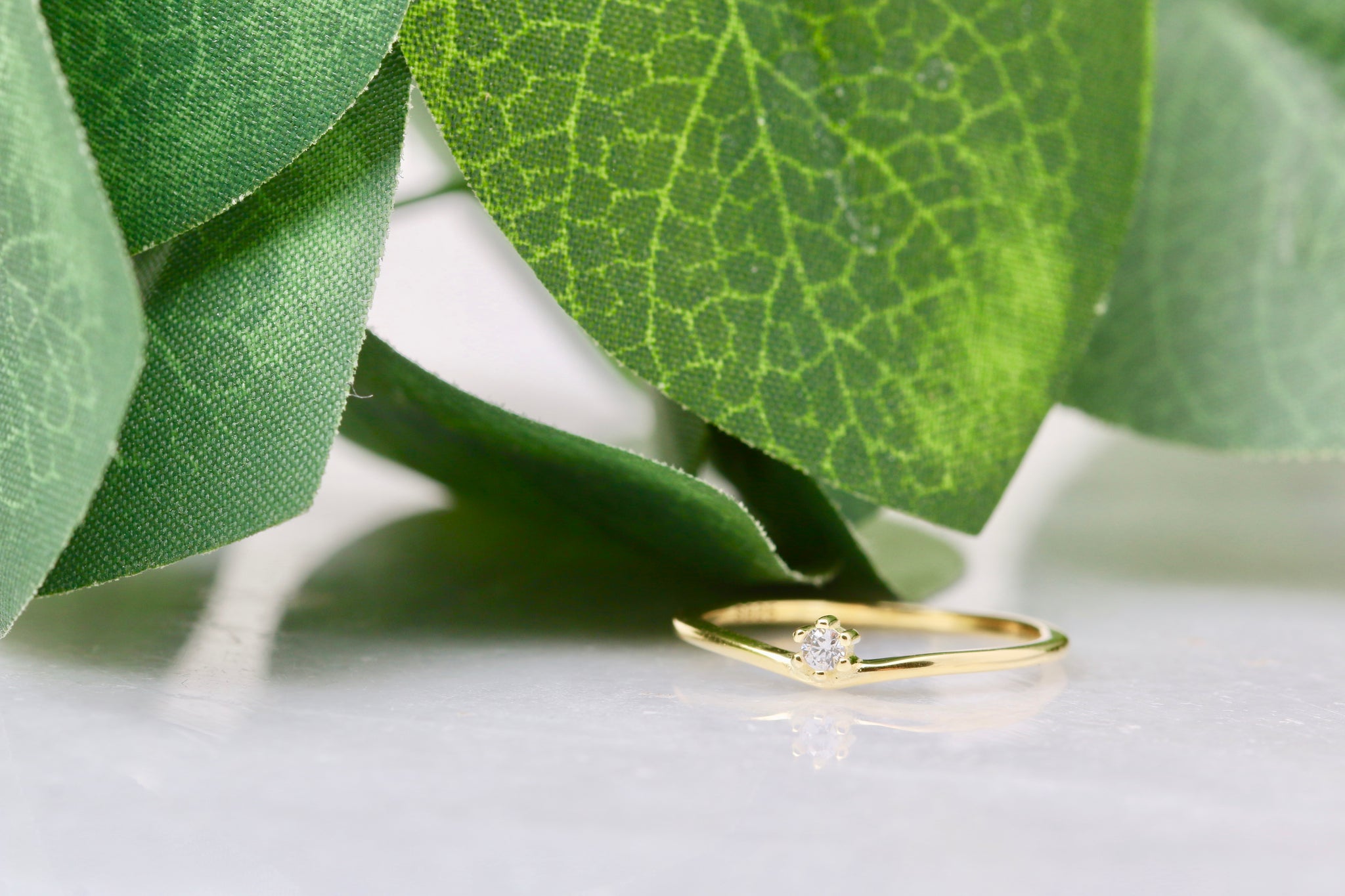 Chevron Prong CZ Ring – Reiko Designs Jewellery